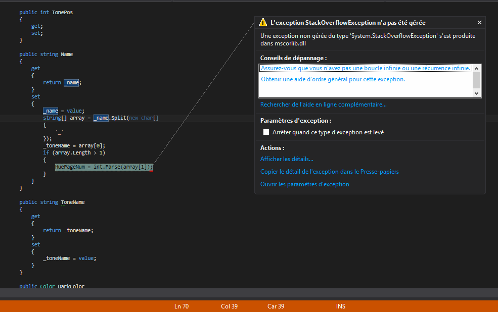 D Butant Wpf Net C Une Exception Du Type System