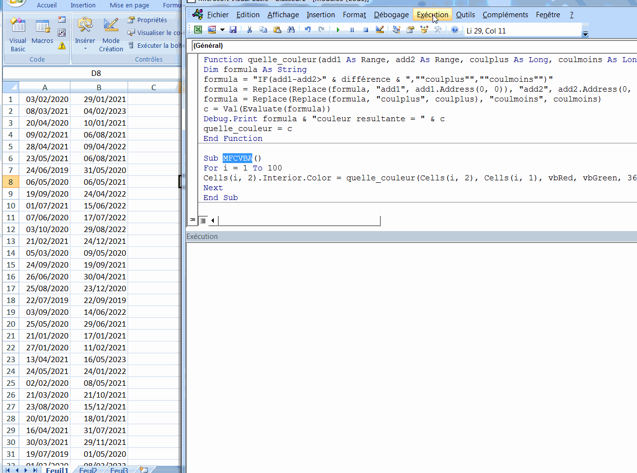 Xl 2016 Remplacer Mfc Mise En Forme Date Par Cde Vba Macros Et Vba Excel