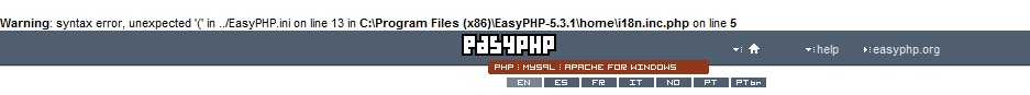 Easyphp Syntax Error Unexpected In I Edi Cms Outils Scripts Et Api Php